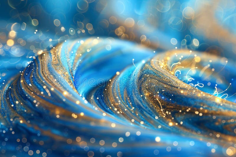 Winter Storm. Abstract Blue Sparkles on Dark Background Stock Image ...