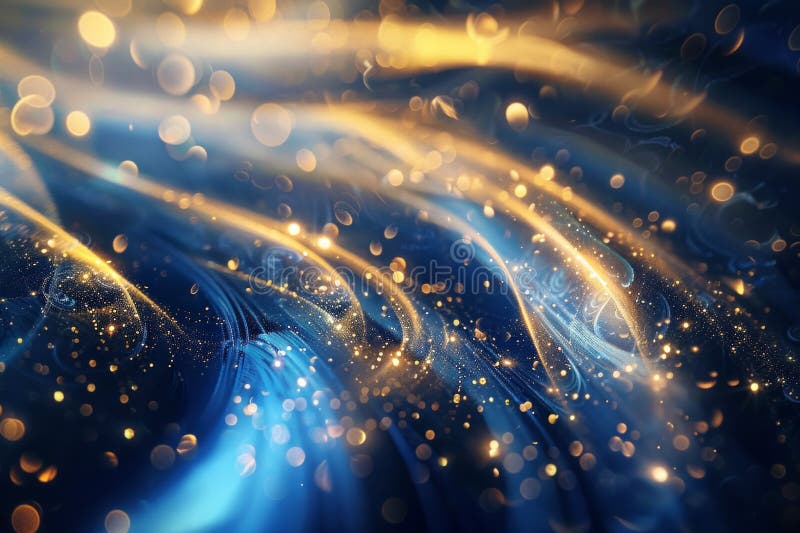 Winter Storm. Abstract Blue Sparkles on Dark Background Stock Image ...