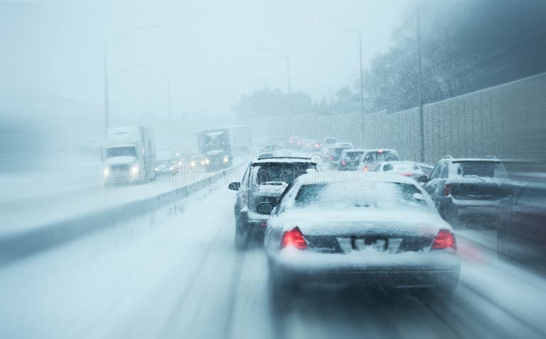 Winter Storm Traffic stock image. Image of traffic, snowy - 25957815
