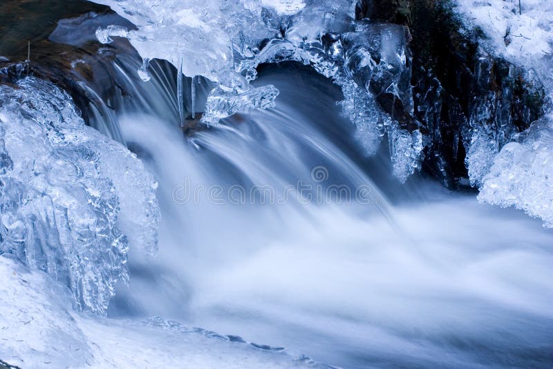 Winter stream stock photo. Image of flowing, scenic, scenery - 4000592