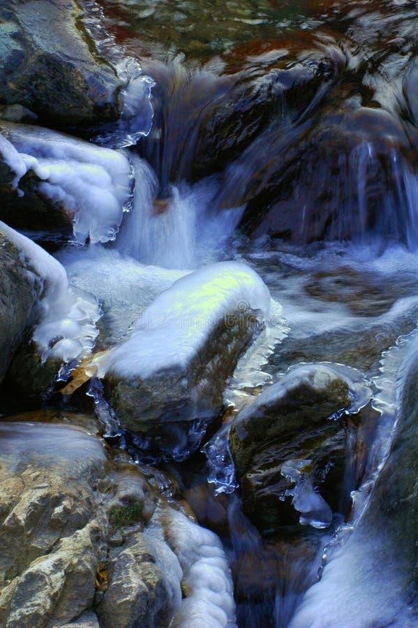 Winter stream stock photo. Image of snow, outdoors, flowing - 3648392