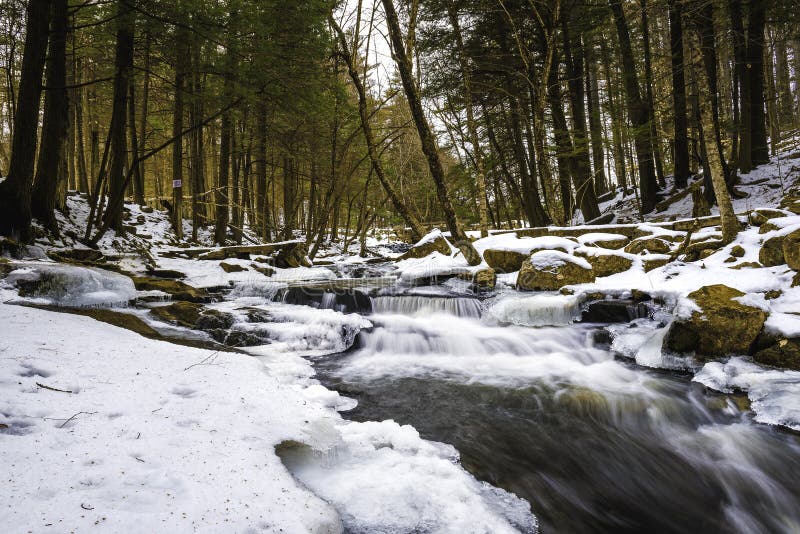 Winter Stream stock photo. Image of snow, exposure, wilderness - 286491846