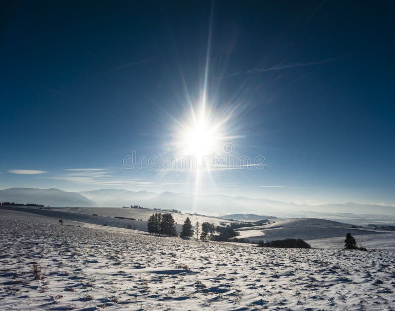 Winter sun stock photo. Image of nature, mountains, clear - 25157898