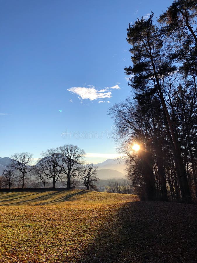 Winter Sun in Austria S Mountains Stock Image - Image of mountain ...