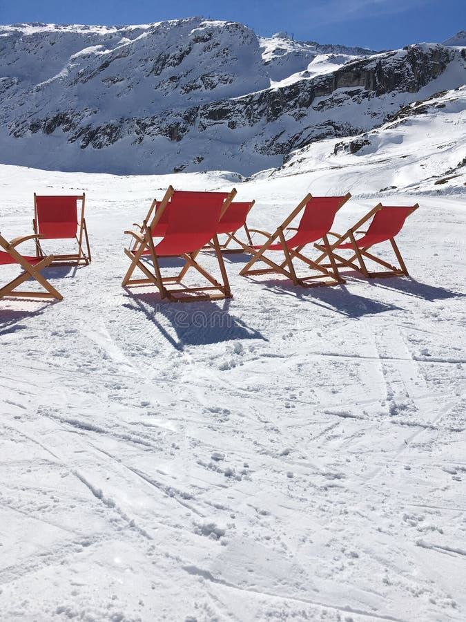 Winter sunbathing stock photo. Image of seasonal, loungers - 94850272
