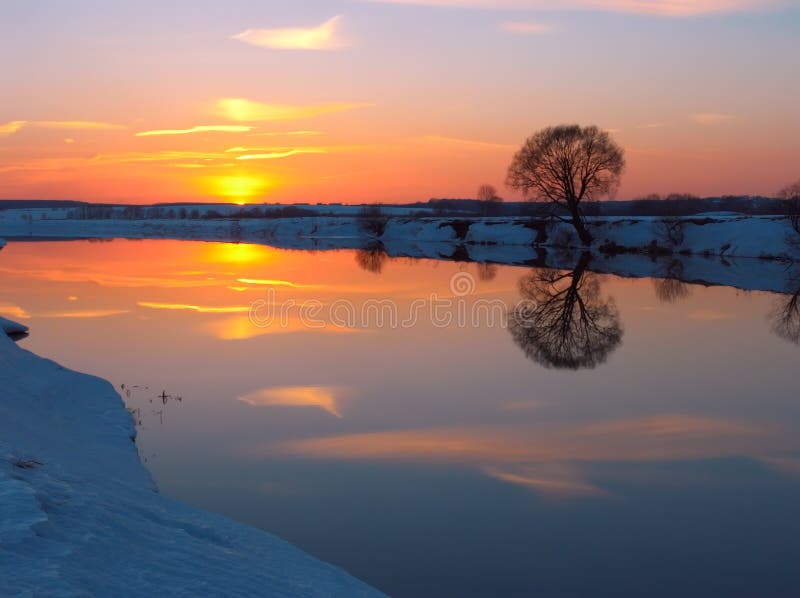Winter sunset stock photo. Image of dusk, desert, climate - 1683758