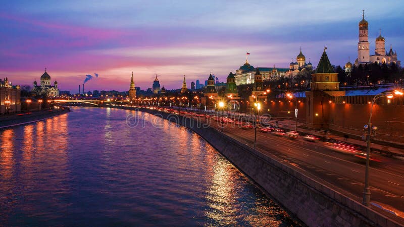 Winter Sunset in Moscow, Russia Stock Photo - Image of russia ...