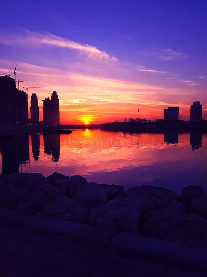 Winter sunset stock photo. Image of pearl, buildings - 128349598