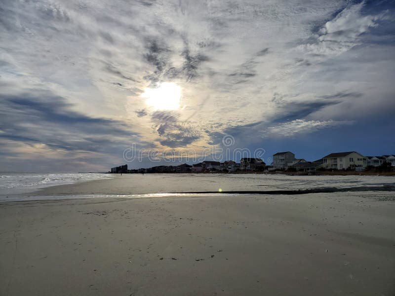 Winter Surfside Beach South Carolina Stock Image - Image of winter ...
