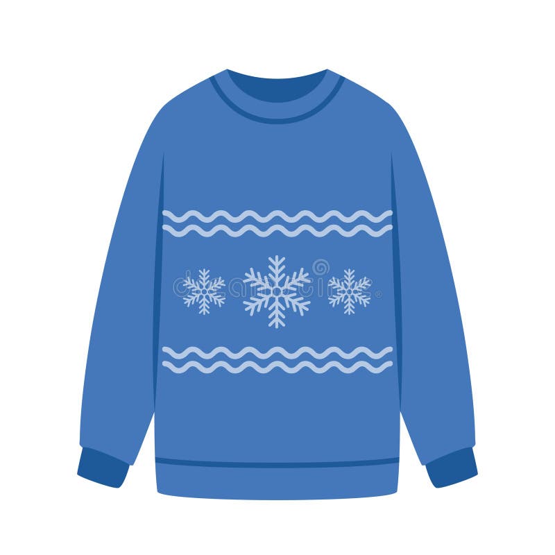 Winter Sweater. Knitted Woolen Warm Sweater. Cold Season. Vector ...