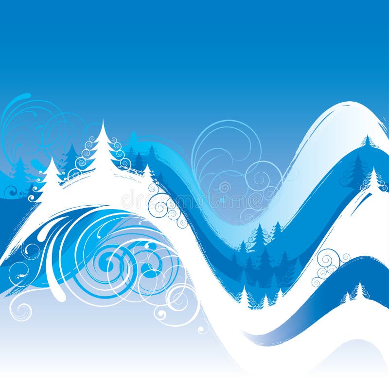 Winter swirl stock vector. Illustration of swirl, snowflake - 12369236