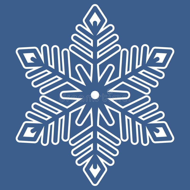 Winter Symbol Snowflake with 6 Rays, Icon Symbol Snow Winter for Design ...