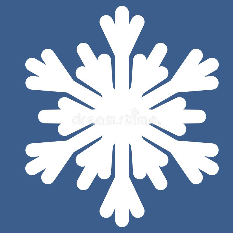 Winter Symbol Snowflake with 6 Rays, Icon Symbol Snow Winter for Design ...