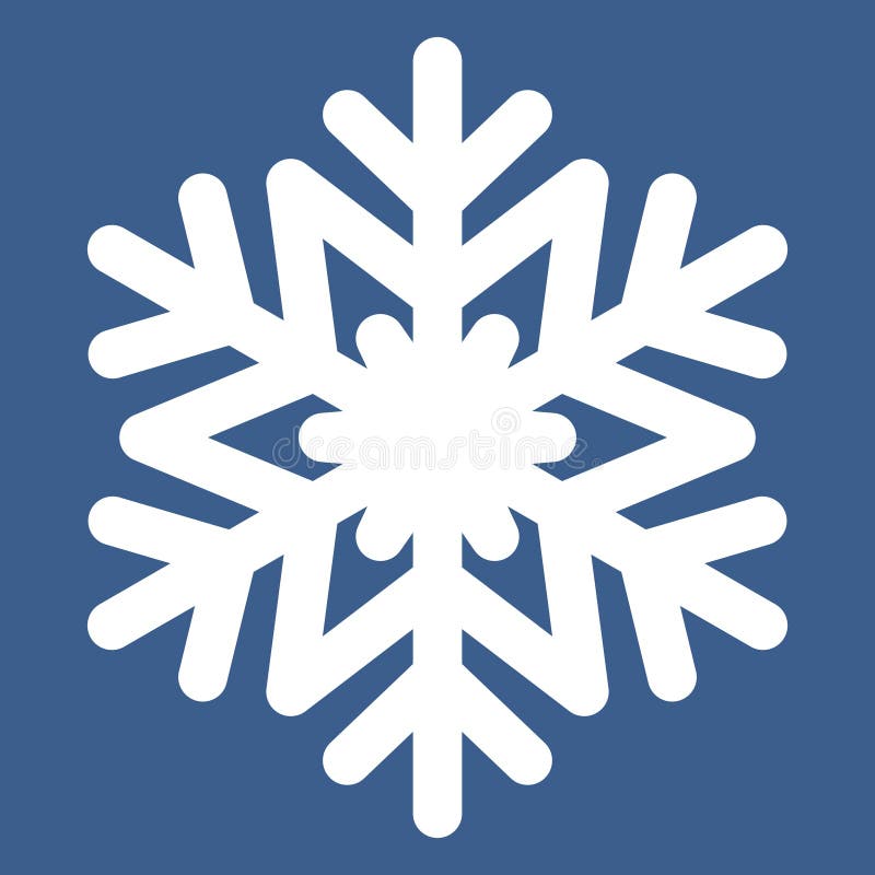 Winter Symbol Snowflake with 6 Rays, Vector Illustration Icon Symbol ...