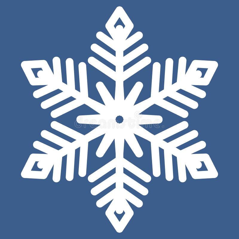 Winter Symbol Snowflake with 6 Rays, Vector Illustration Icon Symbol ...