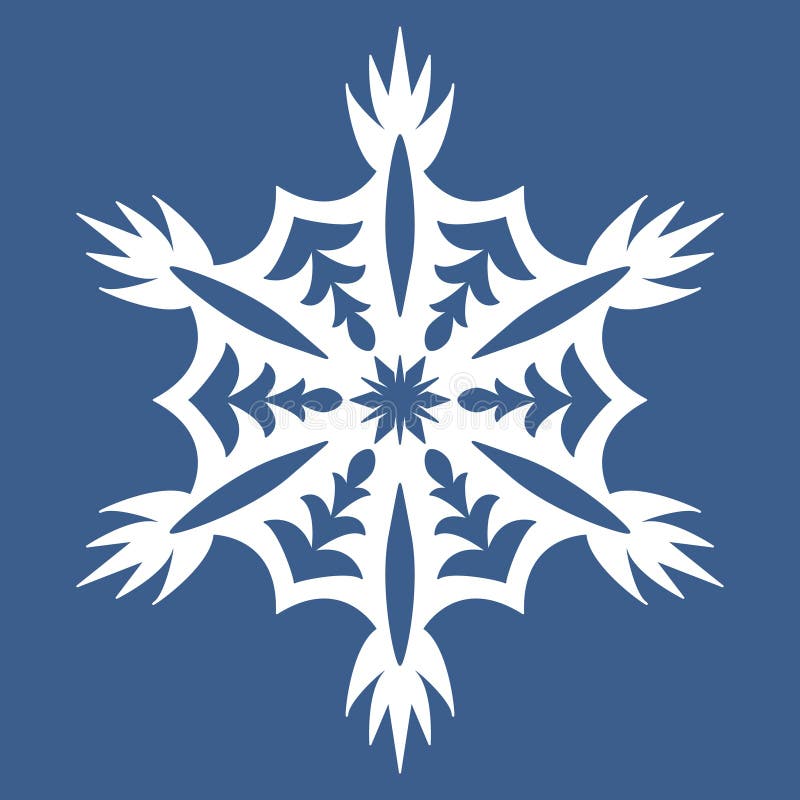 Winter Symbol Snowflake with 6 Rays, Vector Illustration Icon Symbol ...