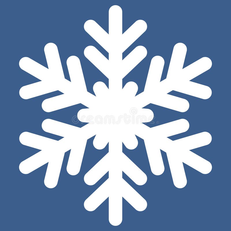 Winter Symbol Snowflake with 6 Rays, Vector Illustration Icon Symbol ...