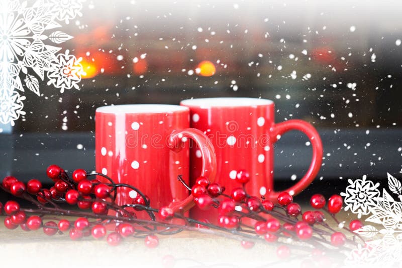 Winter tea cups stock image. Image of home, december - 103390639