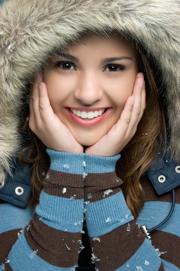 Winter Person stock image. Image of pretty, space, portrait - 8305945