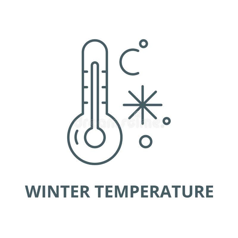 Winter Temperature Line Icon Concept. Winter Temperature Vector Linear ... Winter Temperature Line Icon Concept. Winter Temperature Vector Linear ...
