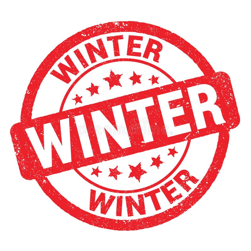 WINTER Text Written on Red Stamp Sign Stock Illustration - Illustration ...