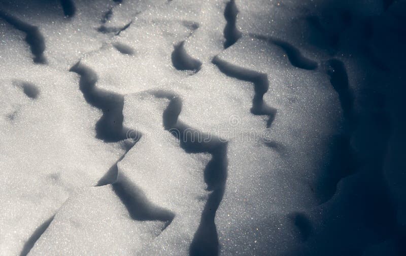 Winter Textures. Details of the Shapes that Winter Creates from Snow ...