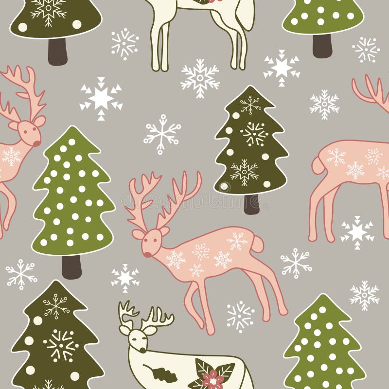 Winter Themed Vector Repeat Pattern Stock Vector - Illustration of ...