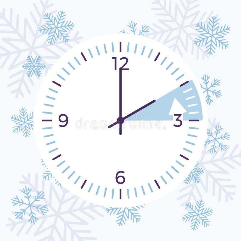 Winter Time Practice of Shifting the Clock Back Stock Vector ...