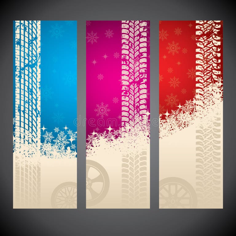 Winter Tire Advertising Material Stock Vector - Illustration of ...