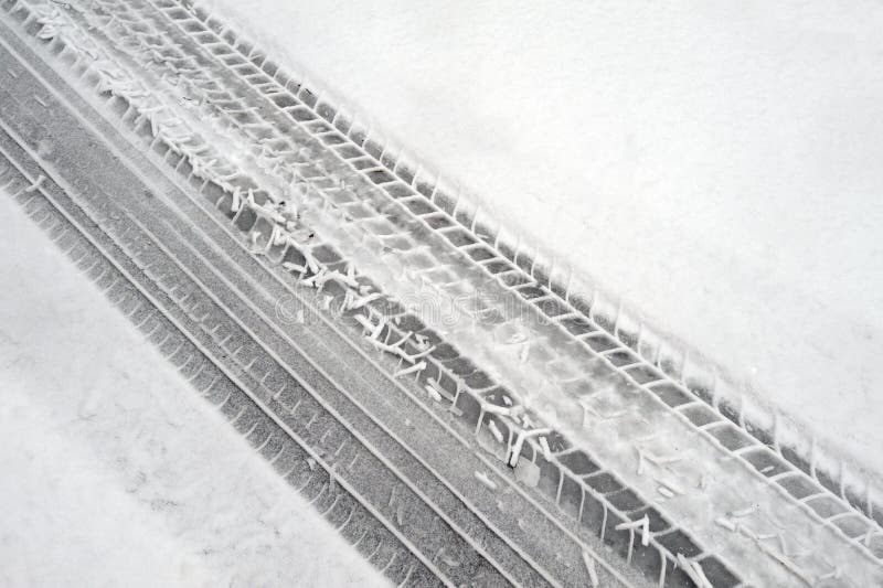 Winter tire marks stock photo. Image of snow, snowy, black - 28653116