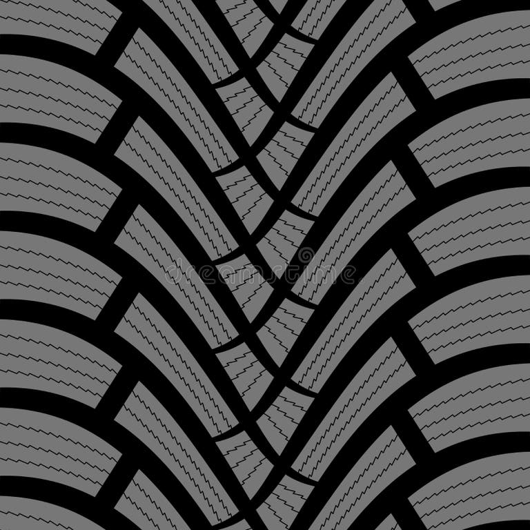 Winter Tire Seamless Pattern. Stock Vector - Illustration of skid, snow ...