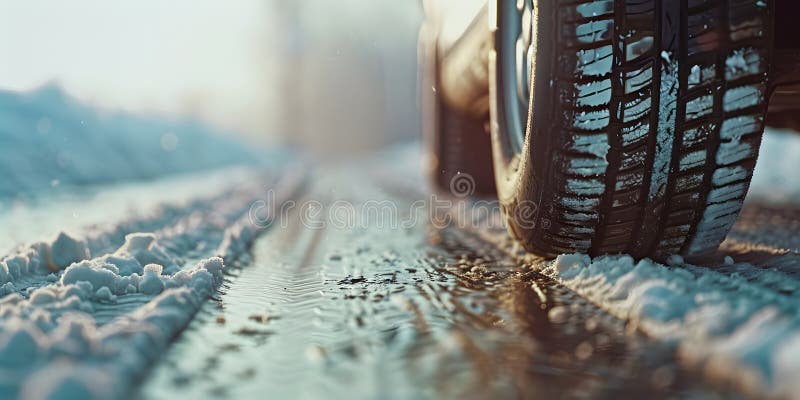 Winter tires rear view stock illustration. Illustration of road - 325999313