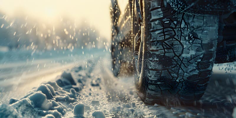Winter tires rear view stock image. Image of road, season - 325999563