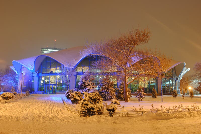 Globus circus in Bucharest stock image. Image of building - 76968177
