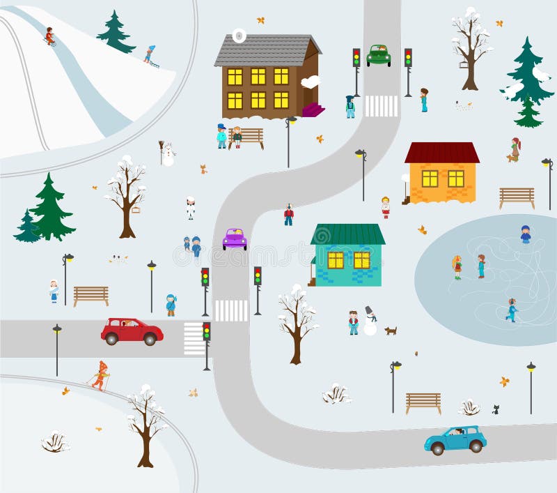 Kids Town Map Stock Illustrations – 767 Kids Town Map Stock ...