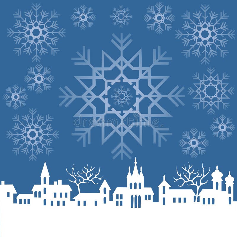 Winter town stock illustration. Illustration of peaceful - 34429846