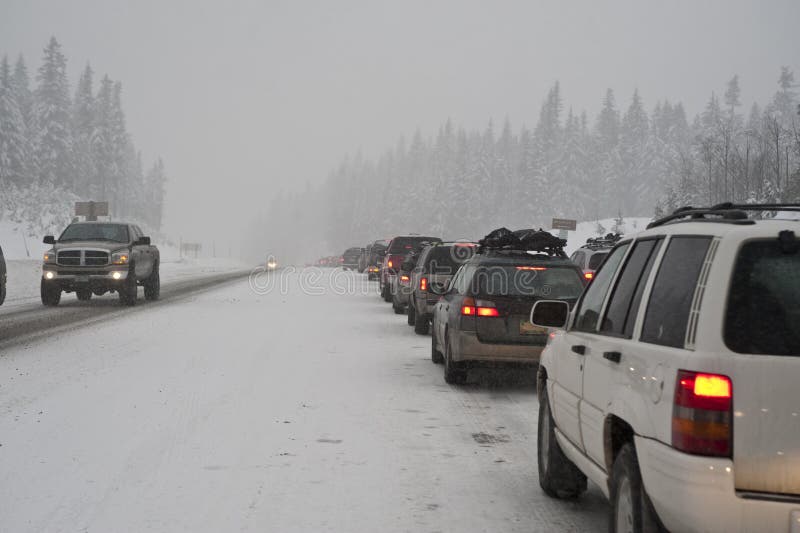 Winter traffic jam stock image. Image of rush, waiting - 17324089