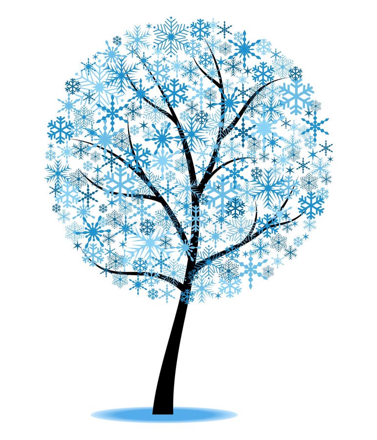 Winter tree stock vector. Illustration of beautiful, composition - 17330869