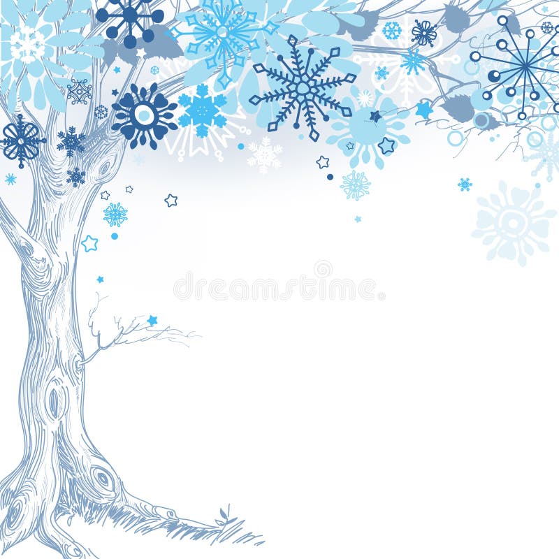 Snowflakes border on white stock illustration. Illustration of details - 6974858