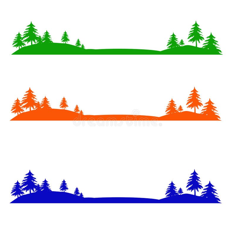 Winter tree banner stock illustration. Illustration of silhouettes ...