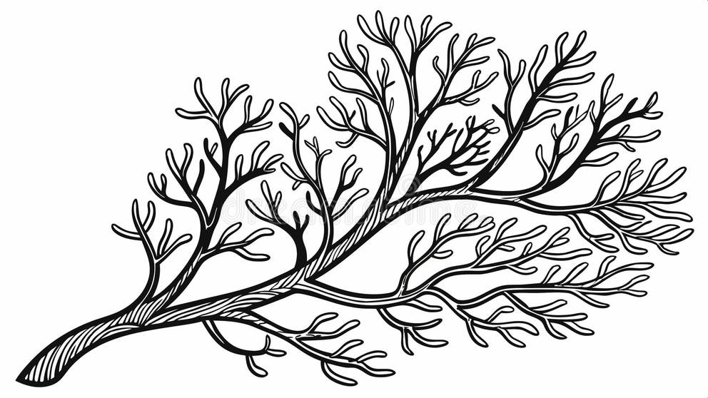 Winter Tree Branch Corner, Seasonal Nature Element Vector Design ...