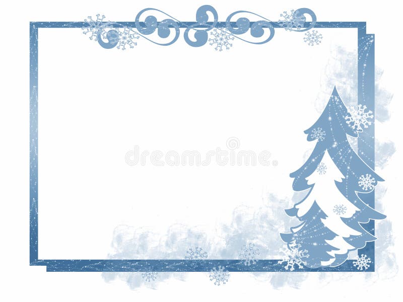Winter Tree Frame stock illustration. Illustration of snowflakes - 3134812