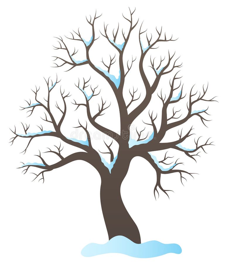 Winter tree topic image 1 stock vector. Illustration of tree - 80125982