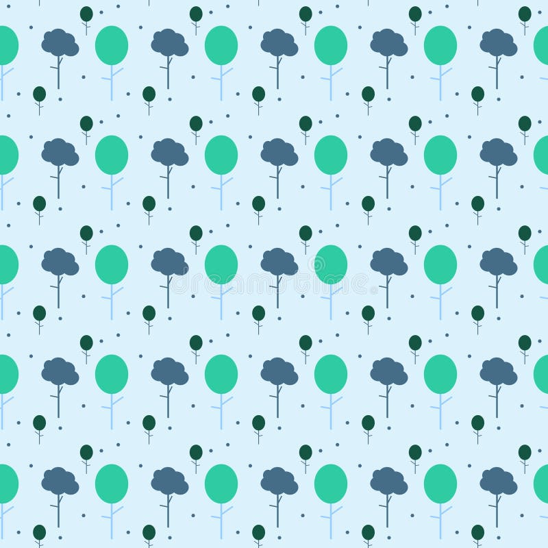 Winter Trees Pattern Modern Flat Design Stock Vector - Illustration of ...