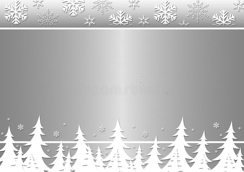 Winter Wonderland Silver Snowflake Background Stock Illustration ...