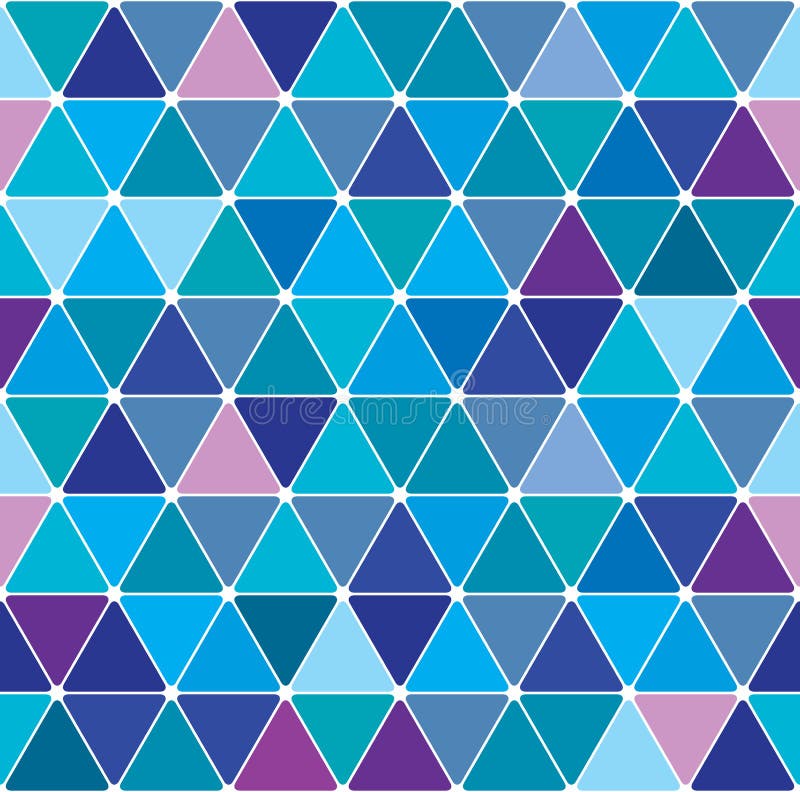 Bright Blue Winter Triangle Pattern Stock Vector - Illustration of ...