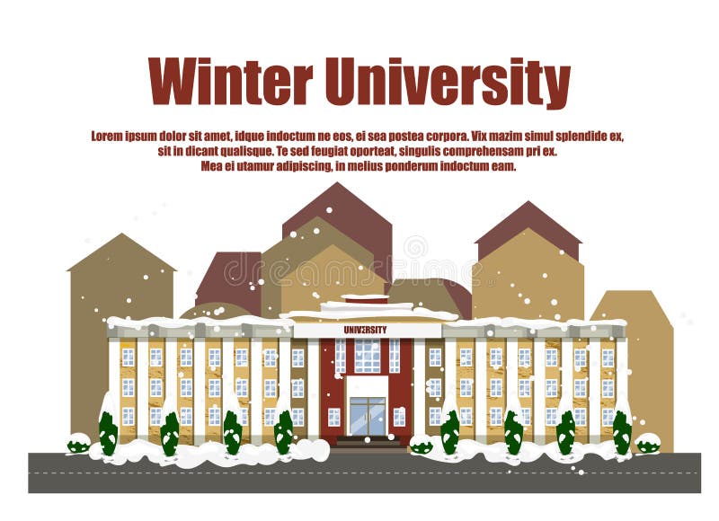 Winter university. stock illustration. Illustration of isolated - 81882768