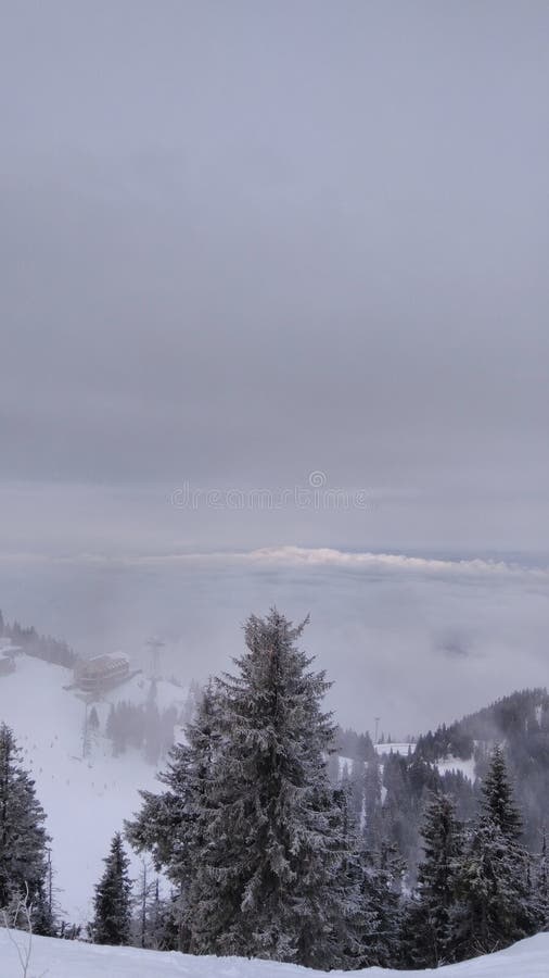 Winter up in the mountains stock photo. Image of height - 136429536