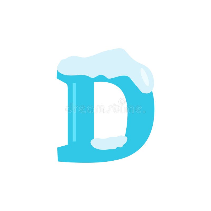 Winter Uppercase Alphabet Font Vector Design Stock Vector ...