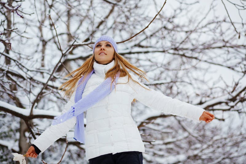 Winter vacations stock photo. Image of casual, girl, frost - 12894058